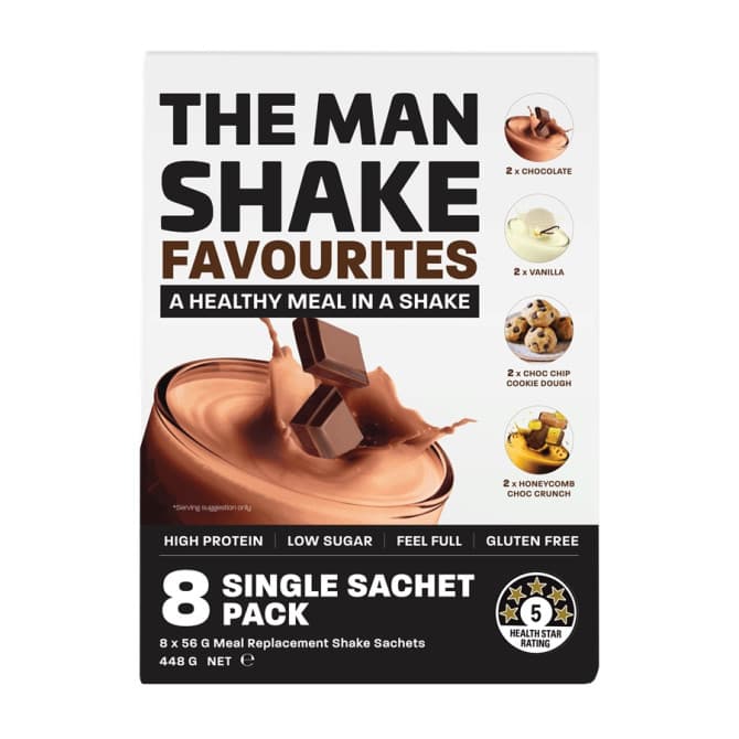 Buy The Man Shake Favourites Variety Pack 8 Sachets Online