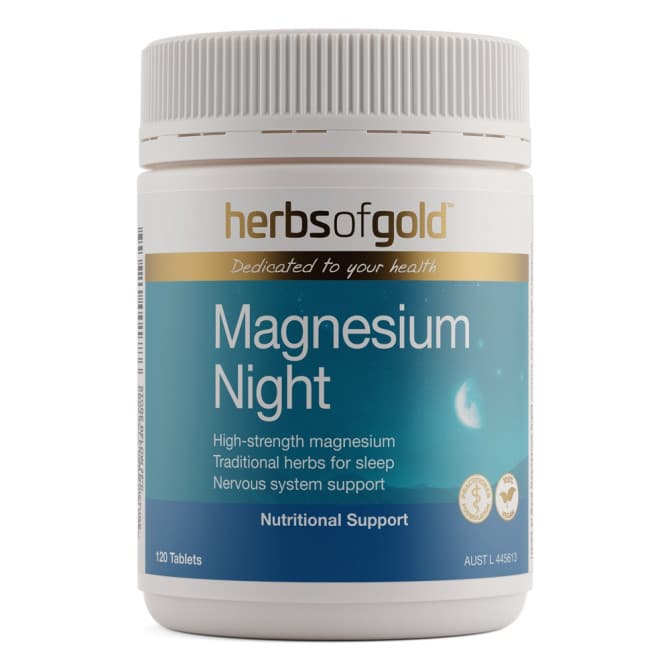 Buy Herbs Of Gold Magnesium Night Tablets 120 Online