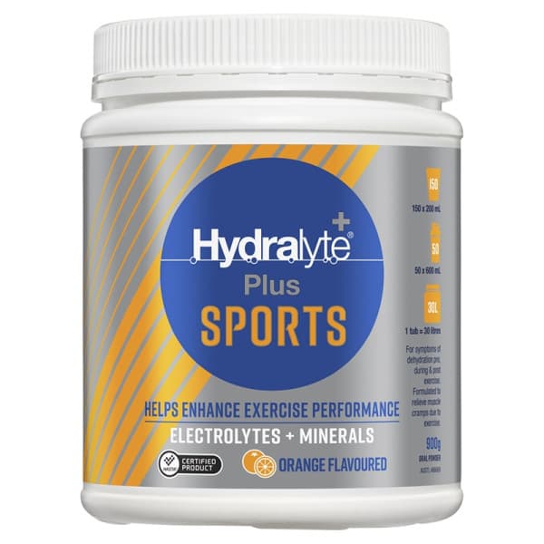 Buy Hydralyte Plus Sports Plus Electrolytes Plus Minerals Orange ...