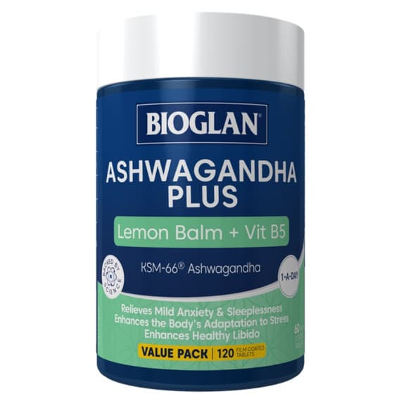 Buy Bioglan Ashwagandha Plus 120 Tablets Online
