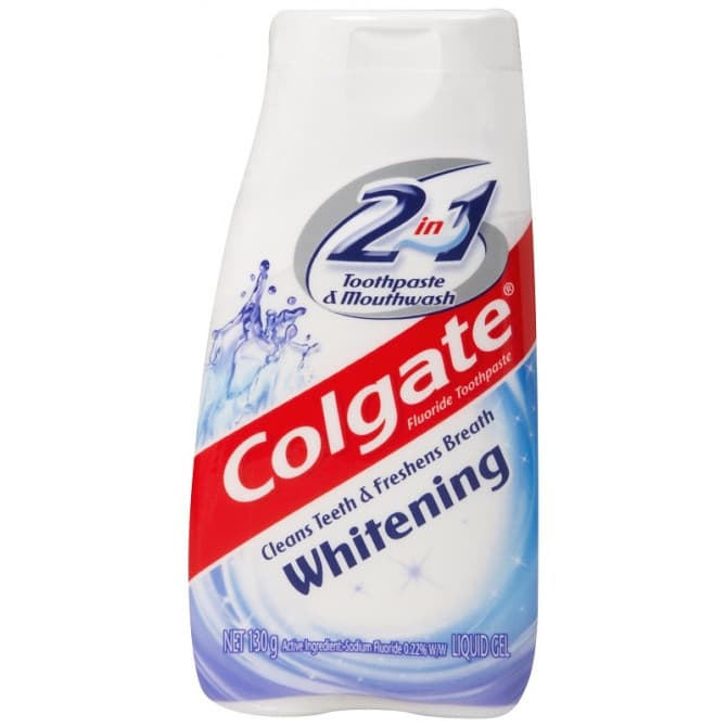 Buy Colgate 2 in 1 Toothpaste & Mouthwash Whitening 130g Online ...