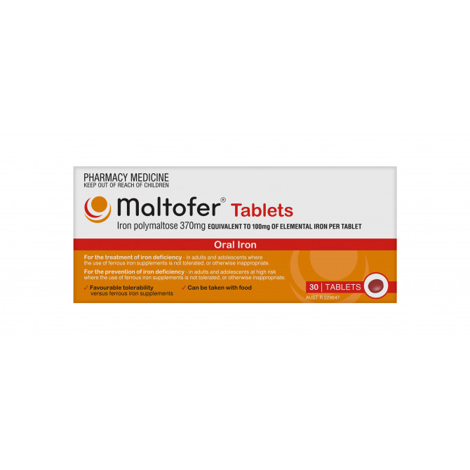 Buy Maltofer Oral Iron Tablet 30 Tablets Online | Pharmacy Direct