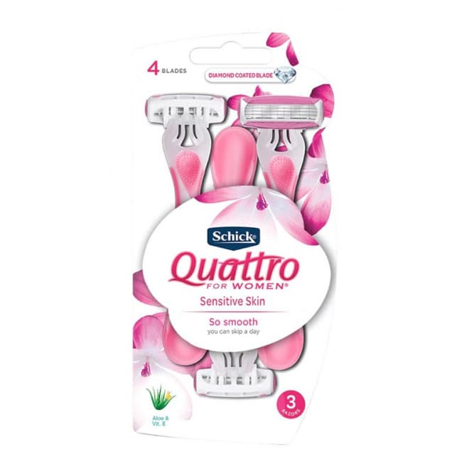 Buy Schick Quattro For Women Disposable Razor 3 Pack Online | Pharmacy ...