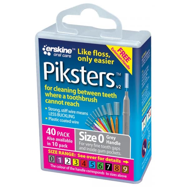 Piksters Size 0 Grey 40 Pack - 9336628000100