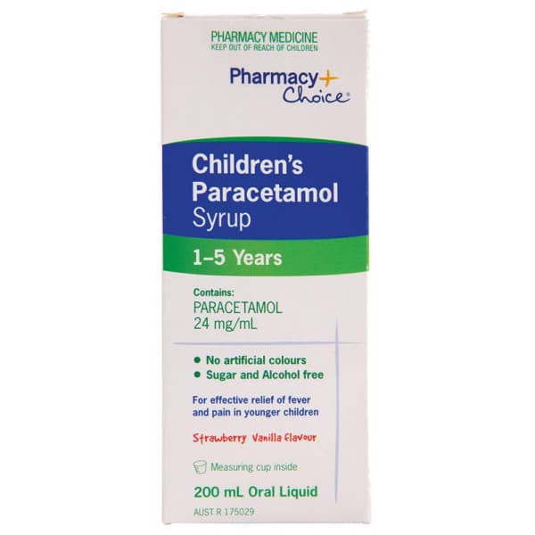 Pharmacy Choice Children Paracetamol 1 To 5 Years 200ml - 9316100264602