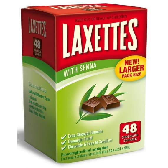 Buy Laxettes Chocolate 48 pack Online | Pharmacy Direct