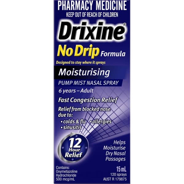 Buy Drixine No Drip Moisturising Nasal Spray 15ml Online