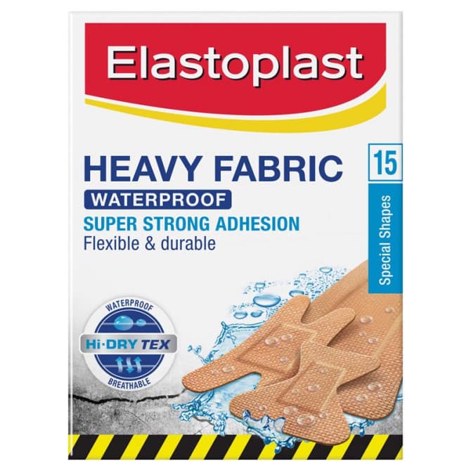 Buy Elastoplast Heavy Fabric Waterproof Plasters Assorted 15 Pack ...