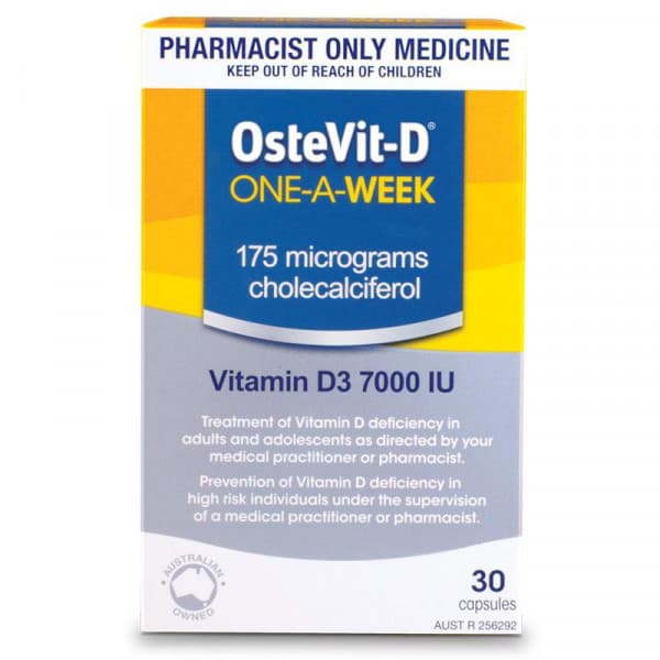 Ostevit D One A Week Vitamin D3 7000 IU 30 Capsules S3 - 9313501055211