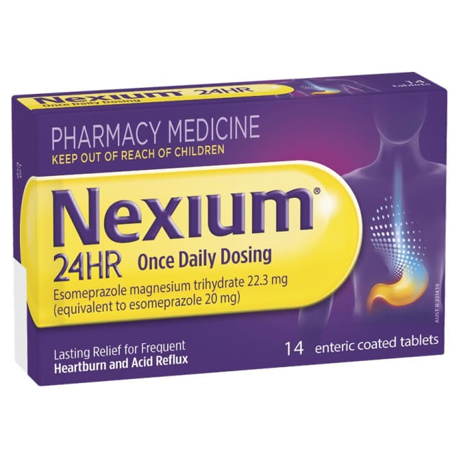 Buy Nexium 24HR Once Daily Dosing 14 Enteric Coated Tablets Online