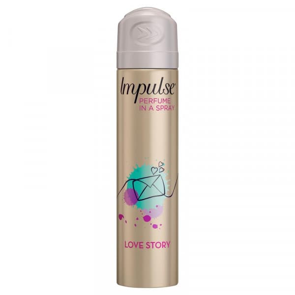 Buy Impulse Body Spray Aerosol Deodorant Love Story 75ml Online ...