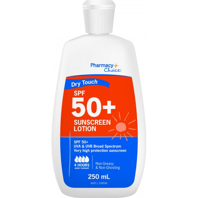 Pharmacy Choice Dry Touch Sunscreen SPF 50+ 250ml - 9316100389169