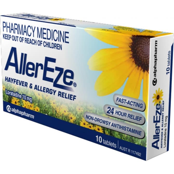 Allereze 10mg 10 Tablets - 9323610005021