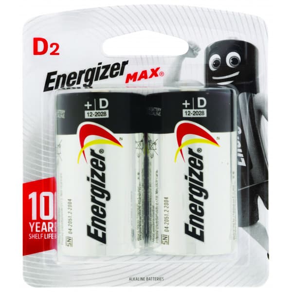 Buy Energizer Max D Batteries 2 Pack Online