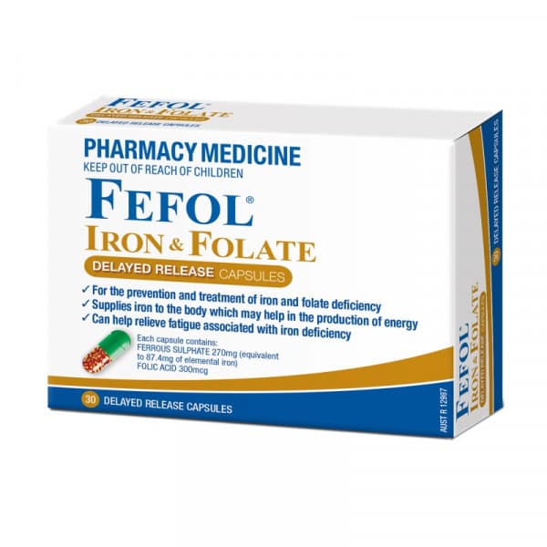 Buy Fefol 30 Capsules Online | Pharmacy Direct