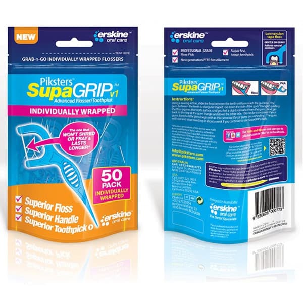 Buy Piksters SupaGrip Floss 50 Pack Online | Pharmacy Direct