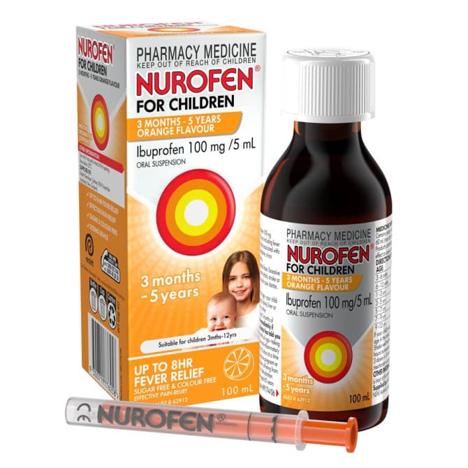 Buy Nurofen For Children 3 Months To 5 Years Pain and Fever Relief ...