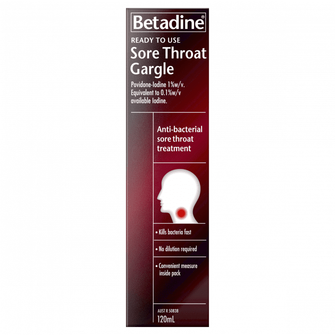 Betadine sore throat gargle store