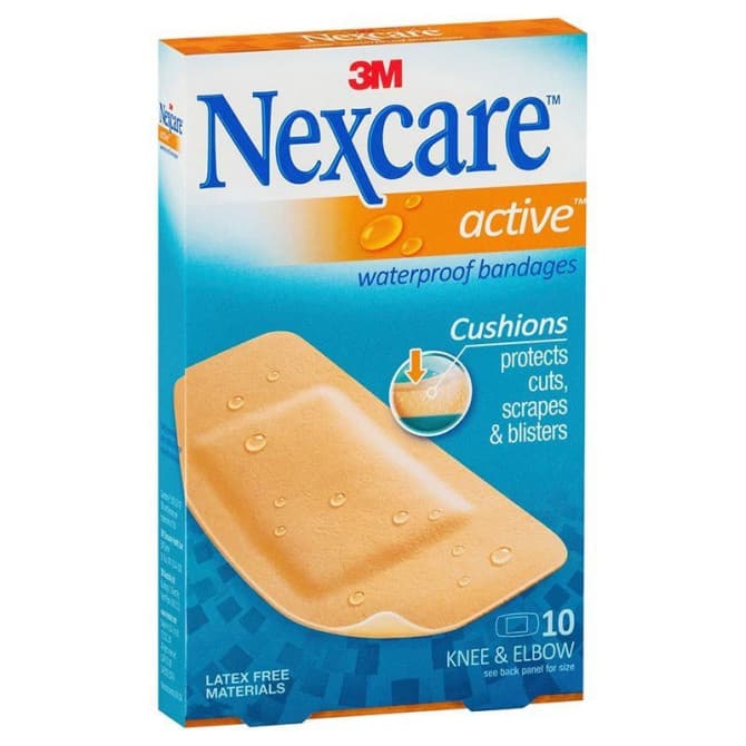 Nexcare Active Waterproof Bandages Large 10 Pack - 9310063052832