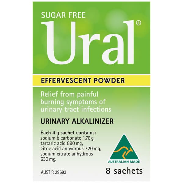 Buy Ural Effervescent Powder Original 4g 8 Packs Online | Pharmacy Direct