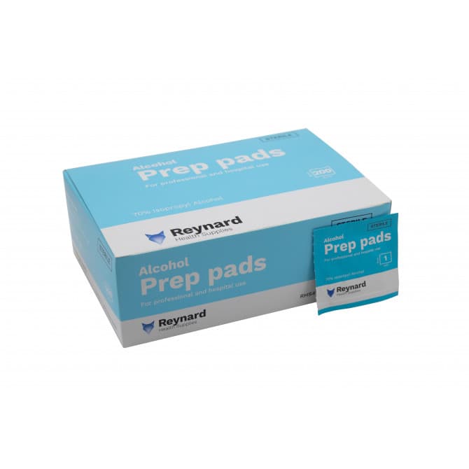 Buy Reynard Alcohol Prep Pads 200 Pack Online | Pharmacy Direct