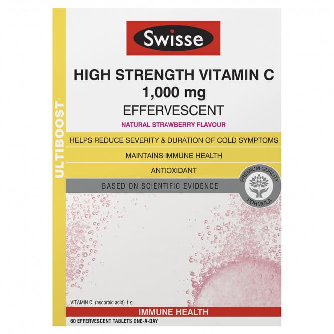 Buy Swisse Ultiboost High Strength Vitamin C Effervescent 60 Tablets ...