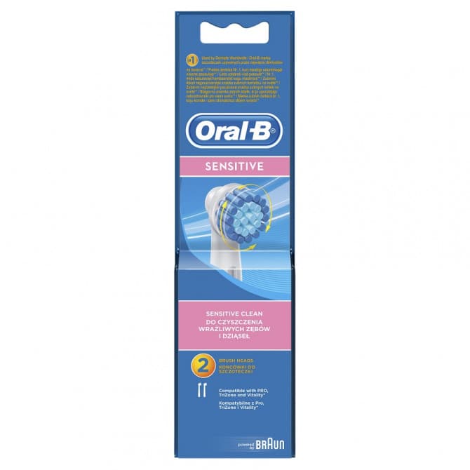 Buy Oral-B Sensitive Clean Replacement Brush Heads 2 Pack Online