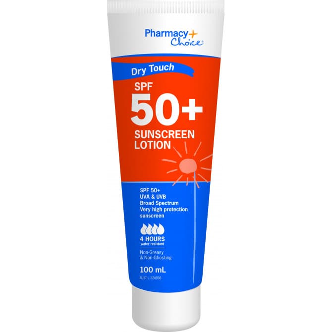Pharmacy Choice Dry Touch Sunscreen Lotion SPF 50+ Tube 100ml ...