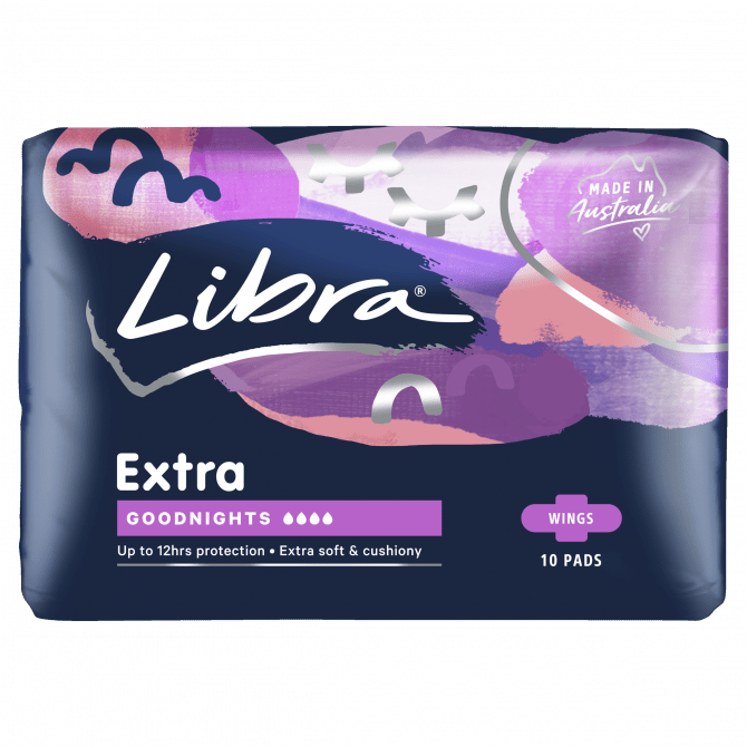 Buy Libra Extra Pads Goodnight With Wings 10 Pack Online | Pharmacy Direct