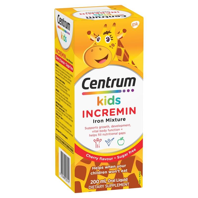 Buy Centrum Kids Incremin Iron Mixture Cherry Flavour 200ml Online
