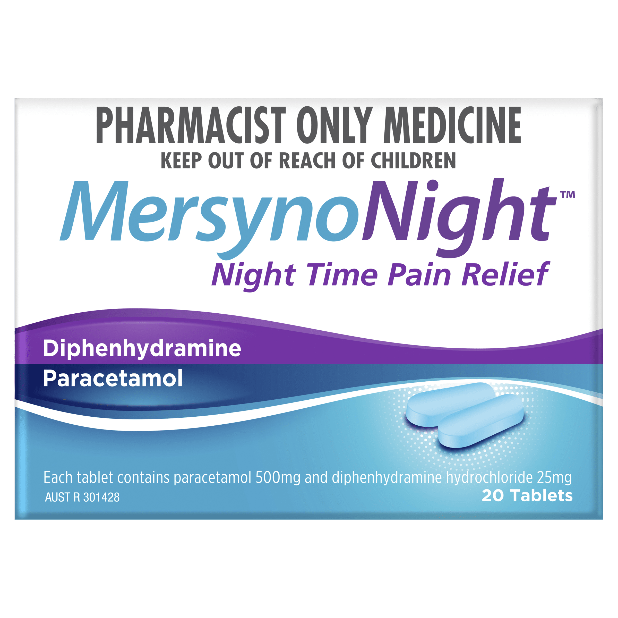 MersynoNight Pain Relief 20 Tablets (S3) - 9351791000412