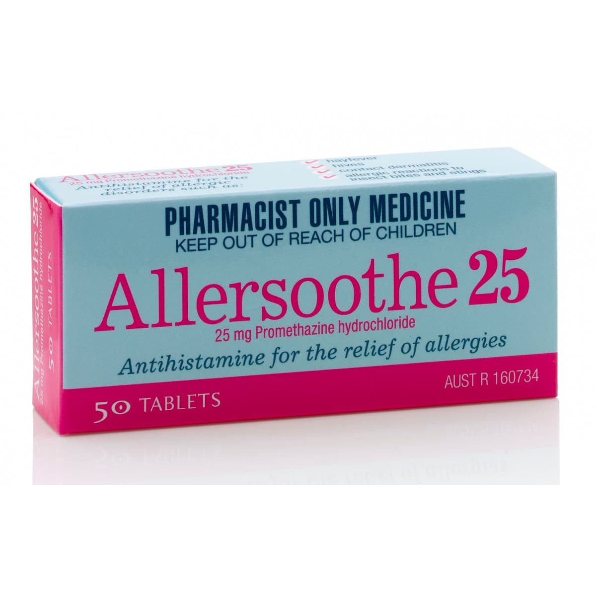 Buy Allersoothe 25mg 50 Tablets (S3) Online