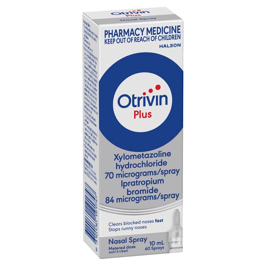 Buy Otrivin Plus Nasal Spray Blocked and Runny Nose 10mL Online